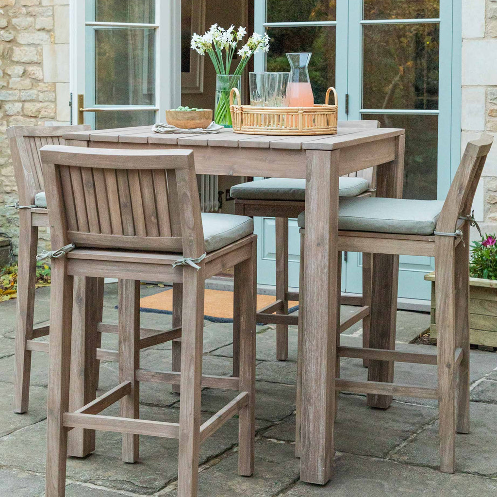 Square Wooden Outdoor Bar Table - Limited Abode