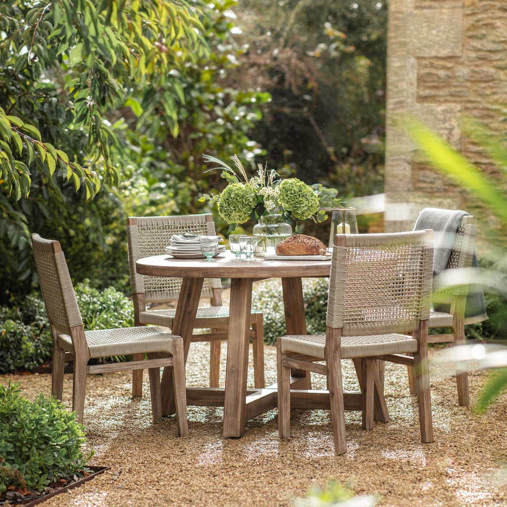 Wooden Round Garden Table - Limited Abode