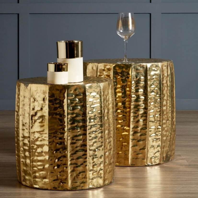 Gold Side Tables (Set of Two) - Limited Abode