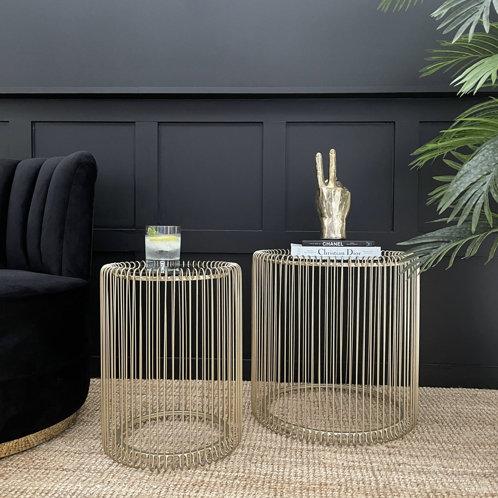 Mirrored Wire Side Tables - Limited Abode